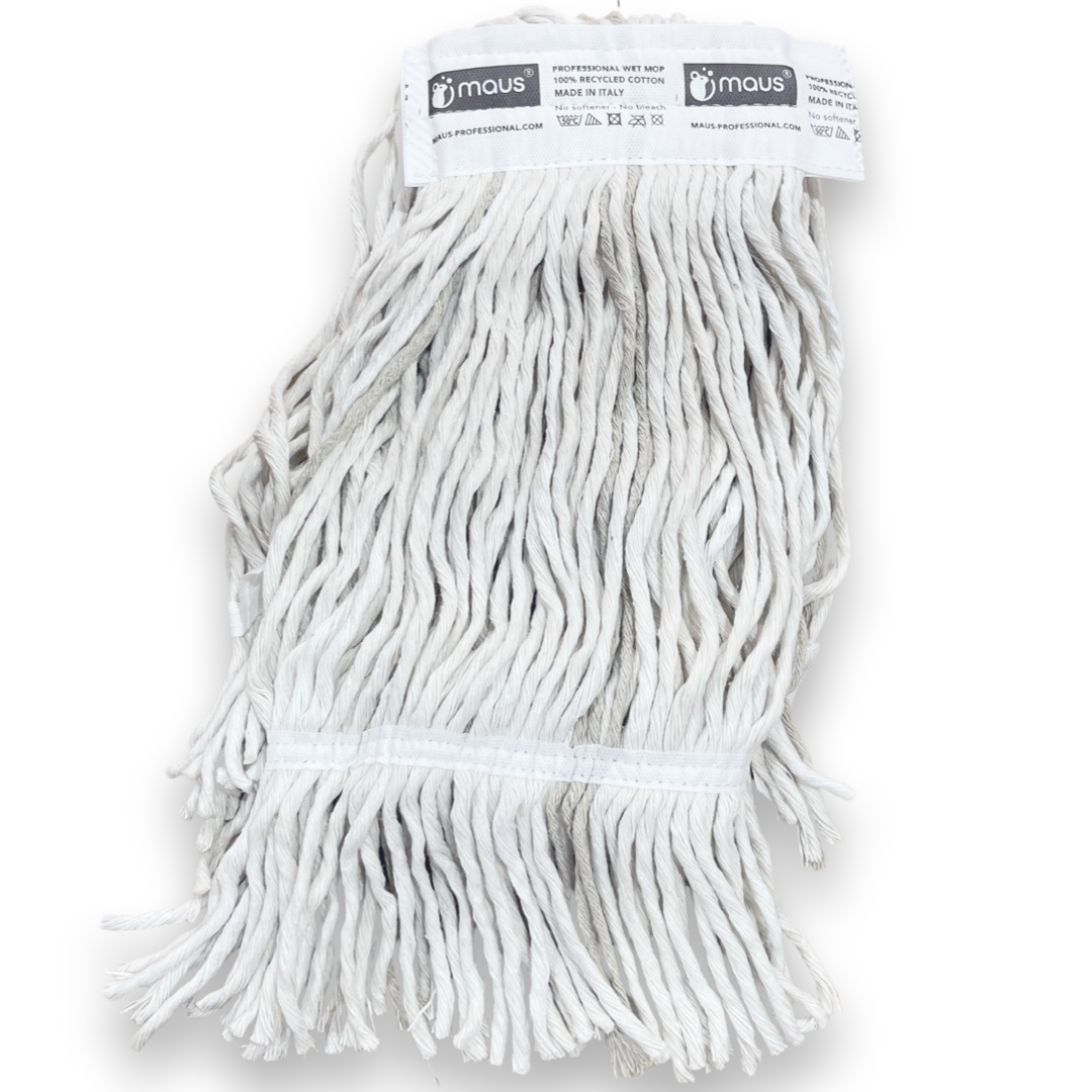 MAUS dweil set compleet - aluminium dweilstok - 3 recycled moppen ...